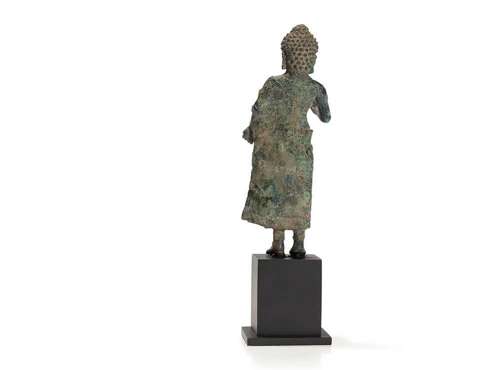 Dvaravati Mon Bronze Buddha in Samabhanga, Thailand, 8-11th C