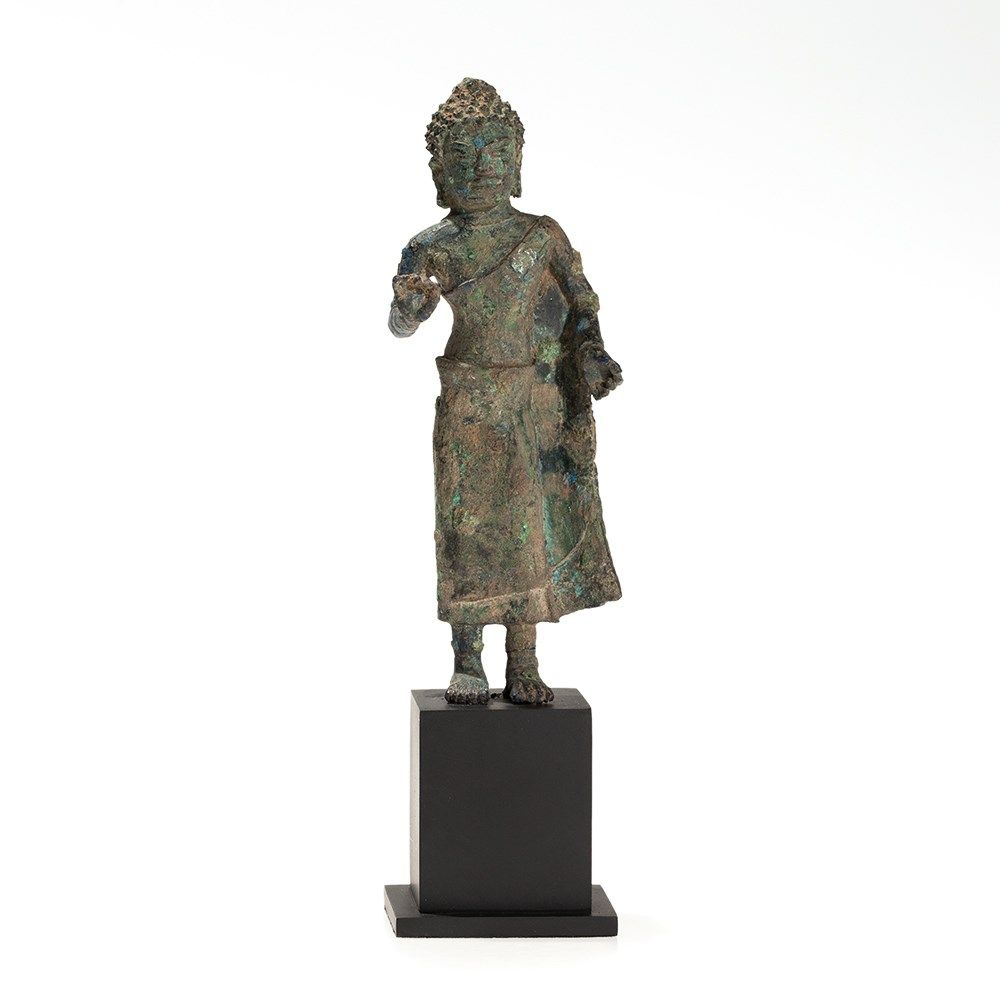 Dvaravati Mon Bronze Buddha in Samabhanga, Thailand, 8-11th C