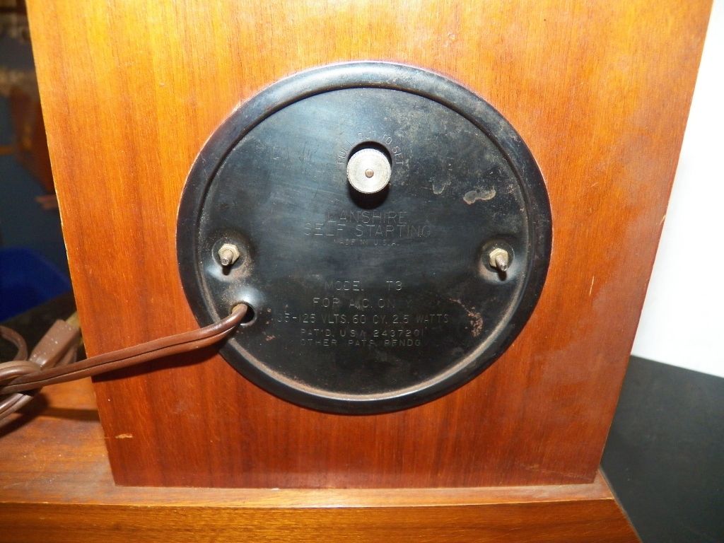 Vintage Lanshire Model T3 Electric Mantle Clock