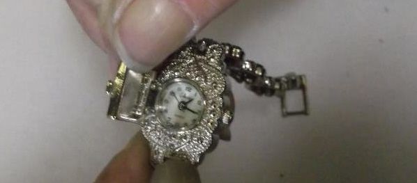 Ladies Marcasite Evening Watch Collezier Quartz Japan Movement ...
