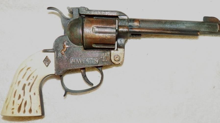 Maverick Copper 45 Cap Gun Vintage Hubley Halco Copper Maverick 45 Toy ...