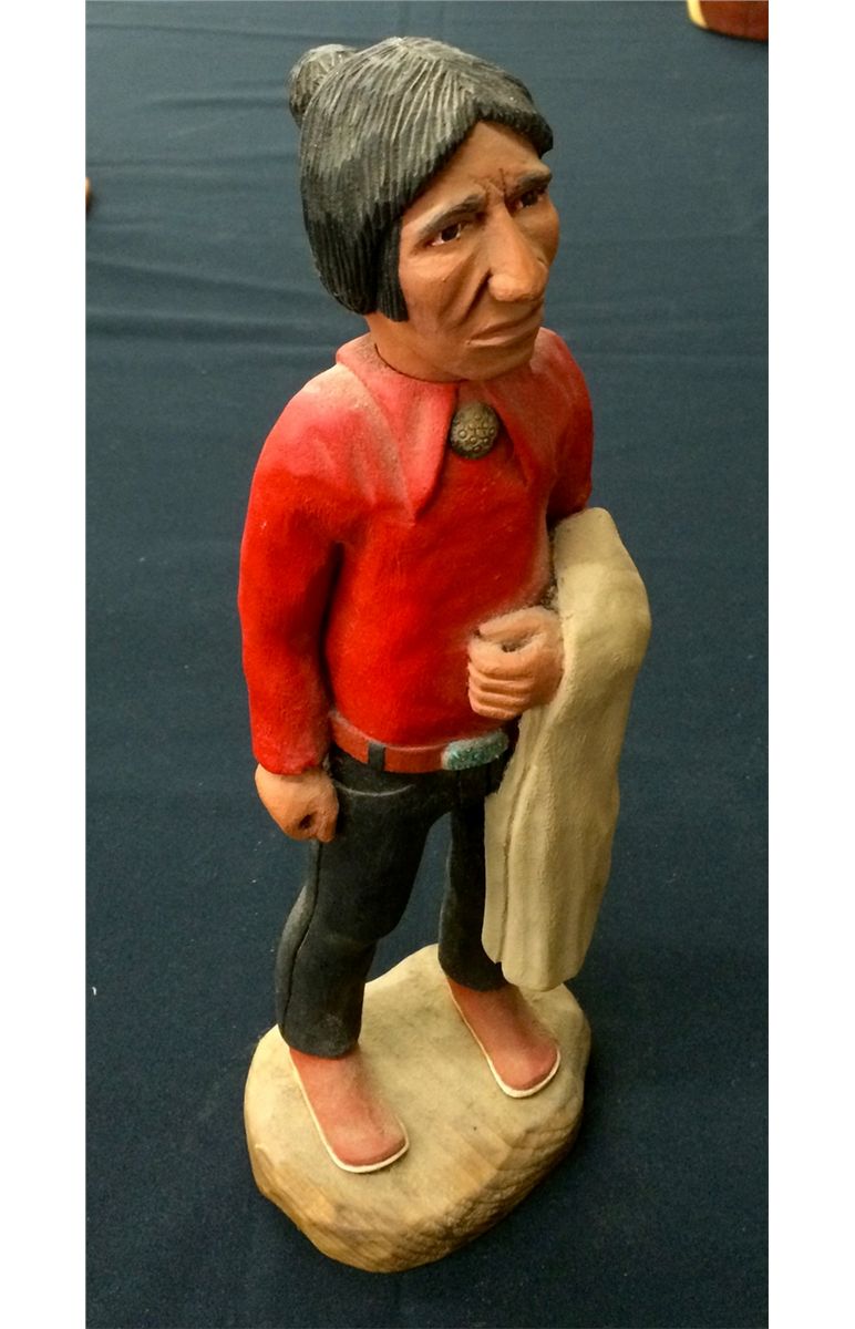 Indian Wood Carving (Bob White Eagle)