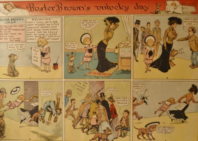 Pair of Comic Strips" Buster Brown" "Buster Browns