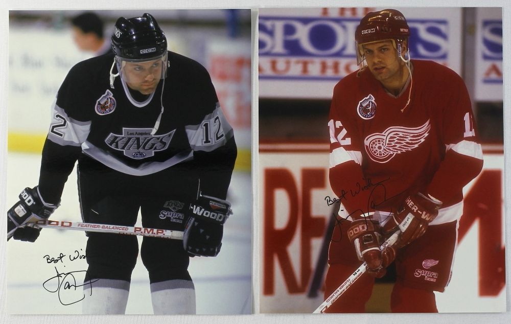 Lot of (2) Jimmy Carson Signed Red Wings 8x10 Photos Inscribed "Best ...