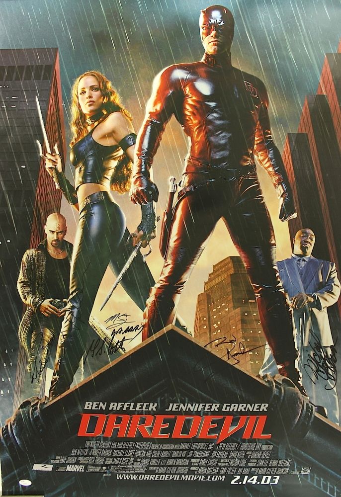 Daredevil 27x40 Movie Poster Signed by (7) with Ben Affleck, Jennifer ...