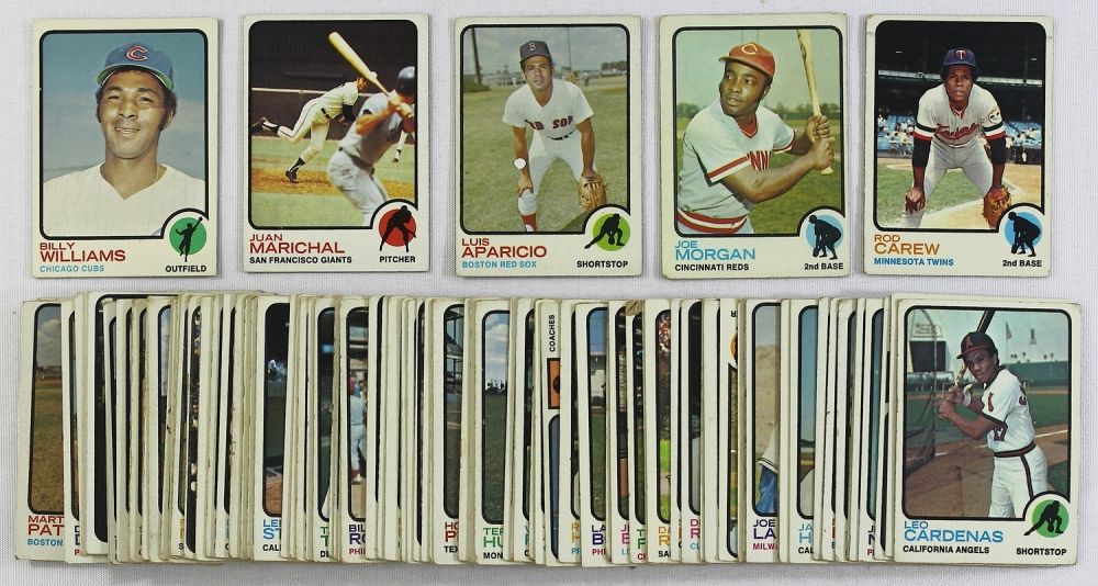 Lot of (100) 1973 Topps Baseball Cards with Rod Carew, Luis Aparicio ...