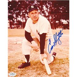 Enos Slaughter Signed Yankees 8x10 Photo (JSA)