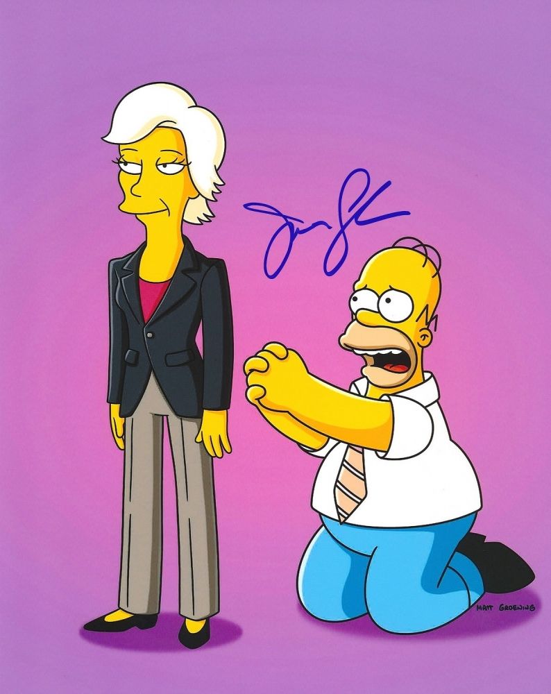 Jane Lynch Signed "The Simpsons" 8x10 Photo (PA LOA)