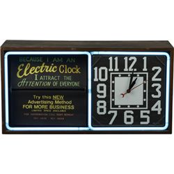 “Action Ad Clock” Neon Countertop Advertising Clock.