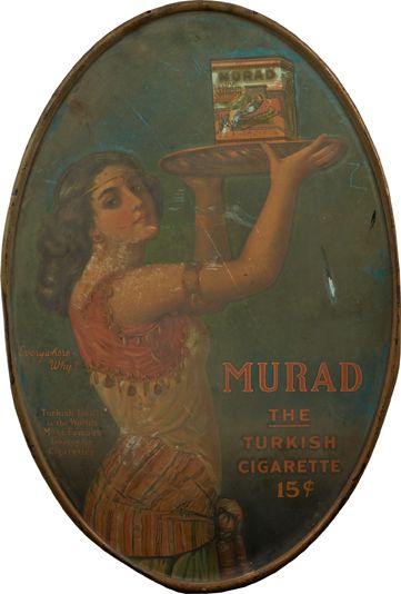 Murad Cigarettes Tin Serving Tray.