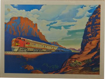 Original Santa Fe Railway Travel Poster.