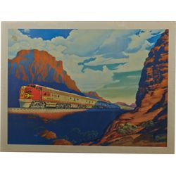Original Santa Fe Railway Travel Poster.