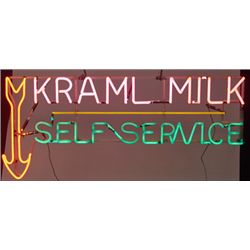 Kraml Milk Self Service Neon Sign.