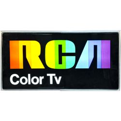 RCA Color TV Light-Up Color Spectrum Hanging Box Trade.