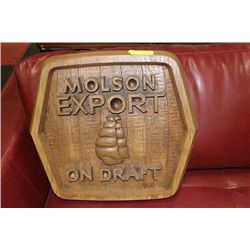 MOLSON EXPORT ON DRAFT BEER SIGN