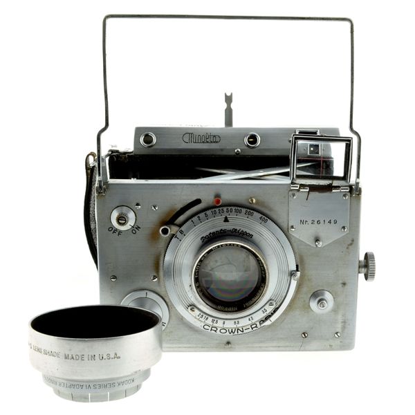 *Rare 1940-41 WW2 Minolta Auto Press Camera W/ 105mm f/3.5 Promar Lens ...