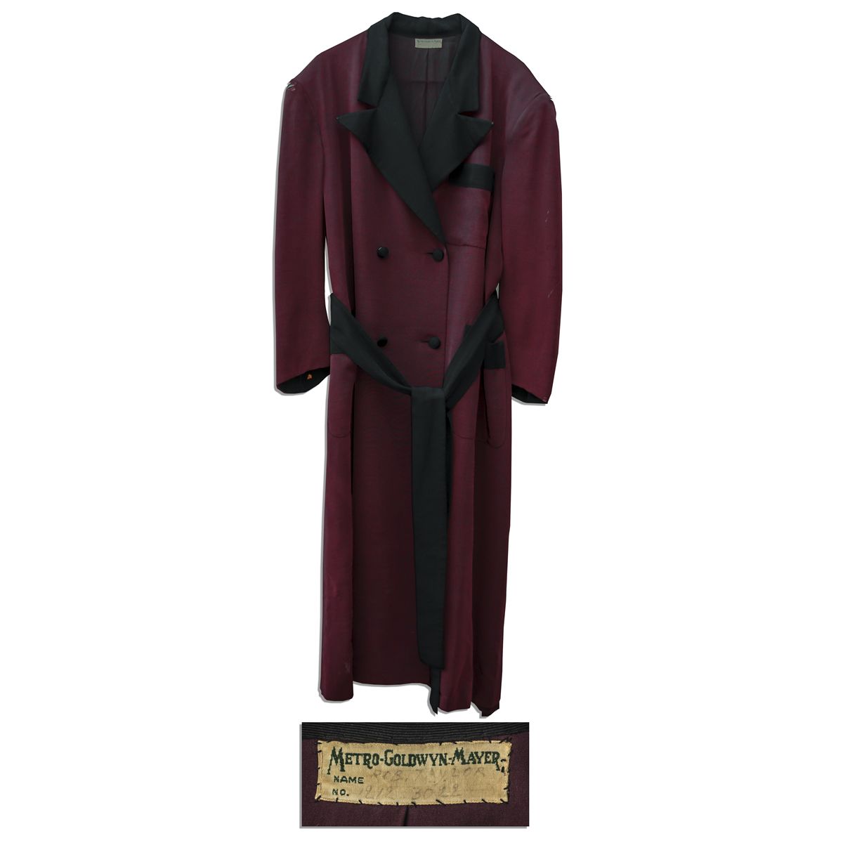 Robert Taylor Worn Burgundy Robe From ''Johnny Eager'' -- With MGM ...