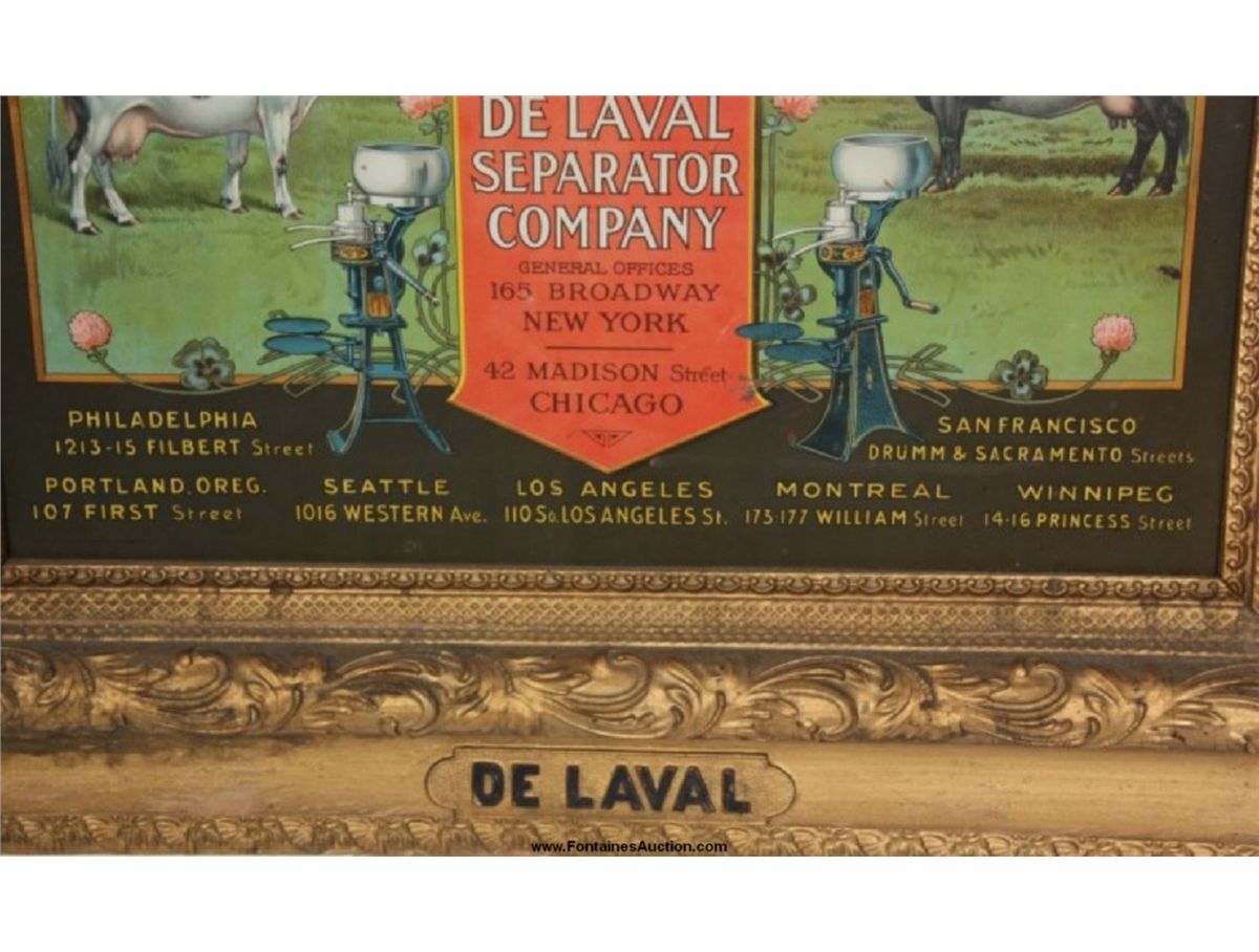 De Laval Cream Separator Co. Advertising Sign
