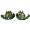 Figural Wood Carved Griffin Carousel Plaques
