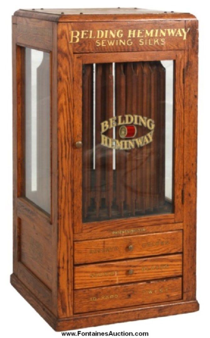 Belding Heminway Revolving Spool Cabinet