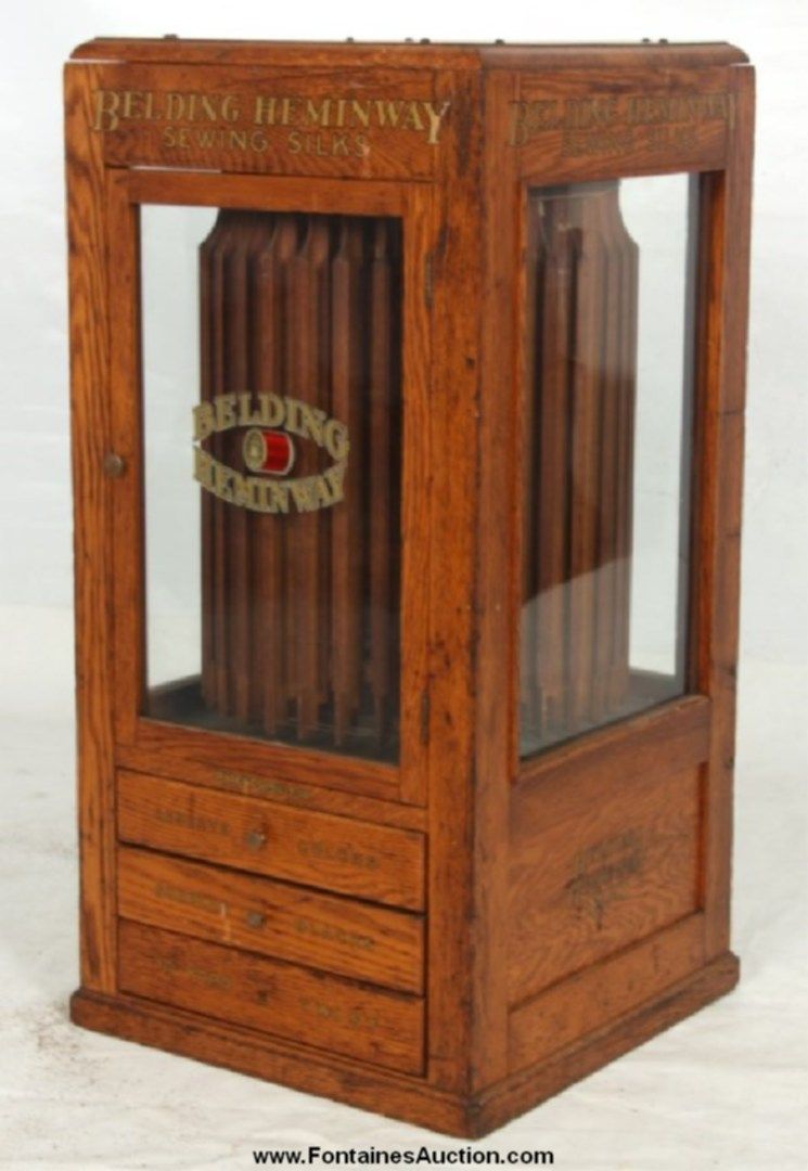 Belding Heminway Revolving Spool Cabinet