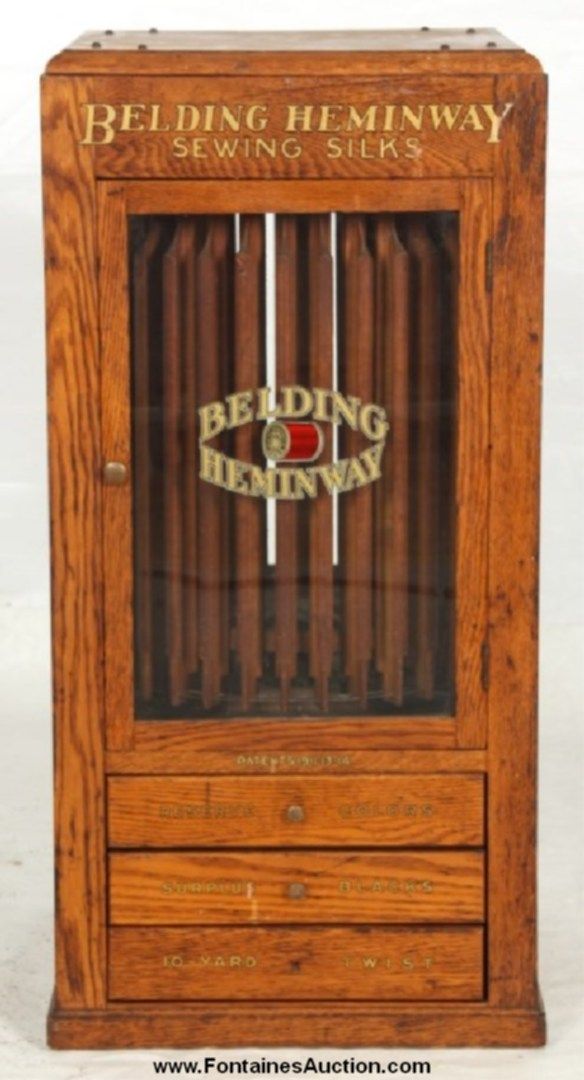 Belding Heminway Revolving Spool Cabinet