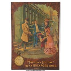 Rockford Watch Advertisement on Oak Panel