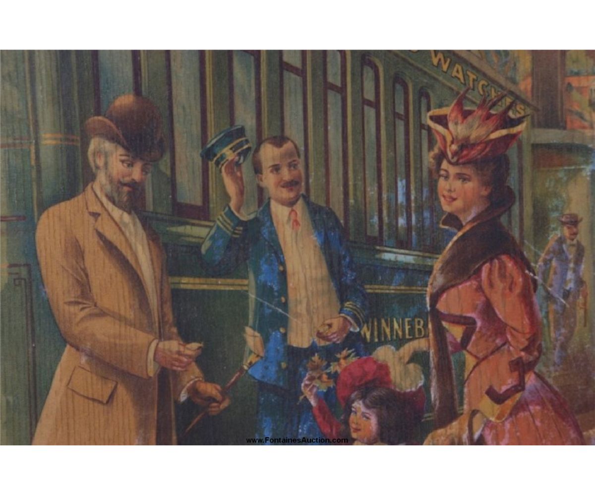 Rockford Watch Advertisement on Oak Panel