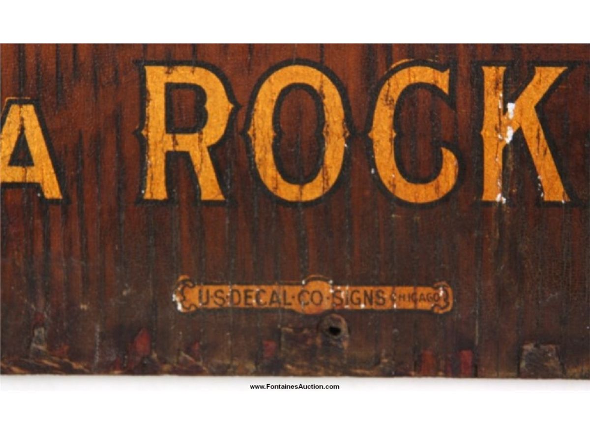 Rockford Watch Advertisement on Oak Panel