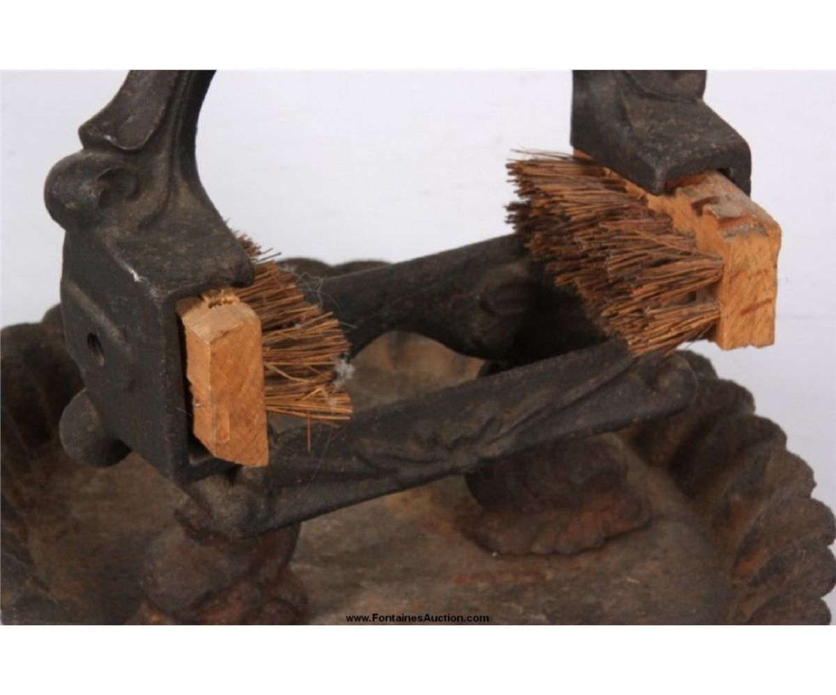 Figural Cast Iron Boot Scraper