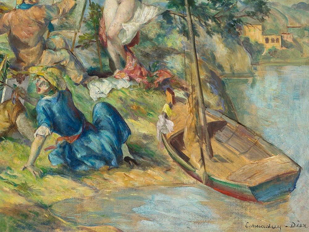 Erhard Amadeus Dier (1893-1969), Painter at the River, c. 1930