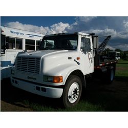 1997 International 4700 WINCH TRUCK WITH BOOM, DT444 DIESEL ENGINE ...