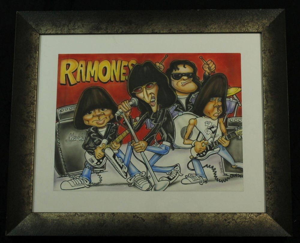 The Ramones Hand-Drawn Bootleg Album Cover Original Art Custom Framed ...