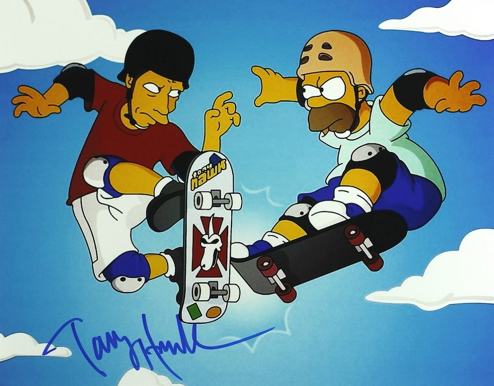 Tony Hawk Signed "The Simpsons" 11x14 Photo (PA LOA)
