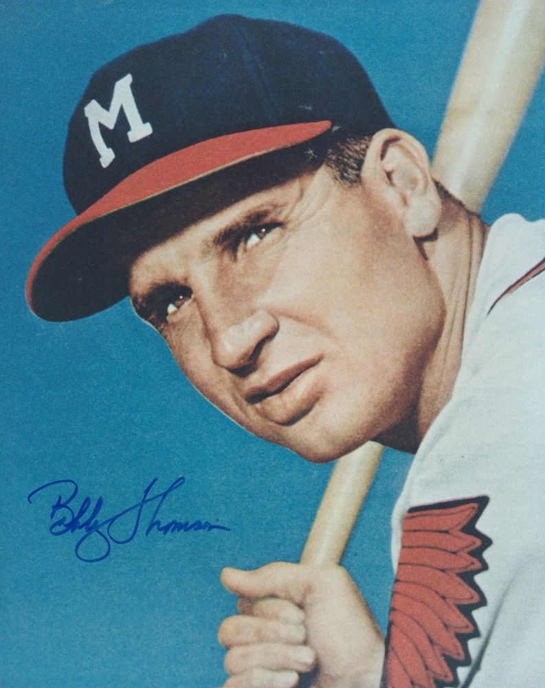 Bobby Thomson Signed Braves 8x10 Photo (PA LOA)