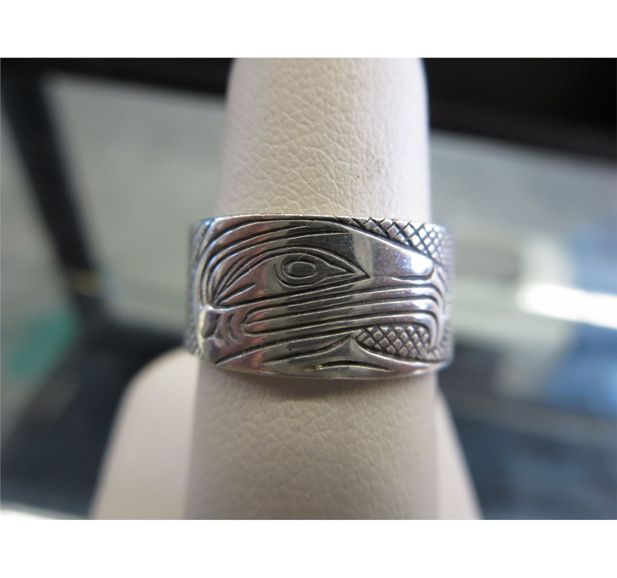 First Nations design Mans ring, sterling silver