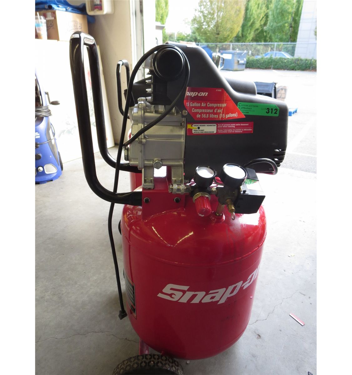 Snap on 15 gallon air compressor