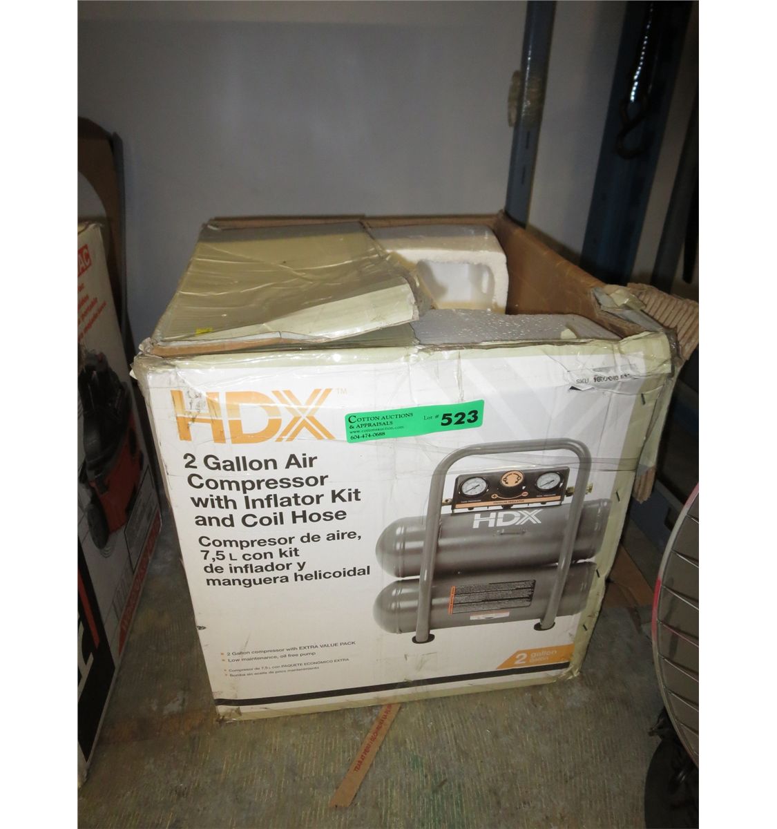 HDX 2 gallon air compressor