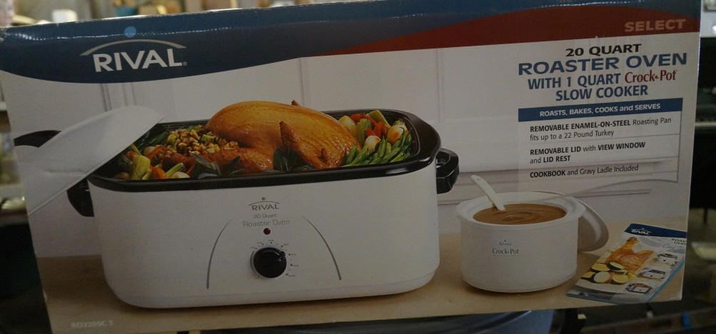 2 Electric Kitchen Appliances Rival 20 qt. Roaster ;with a 1 qt. crock ...