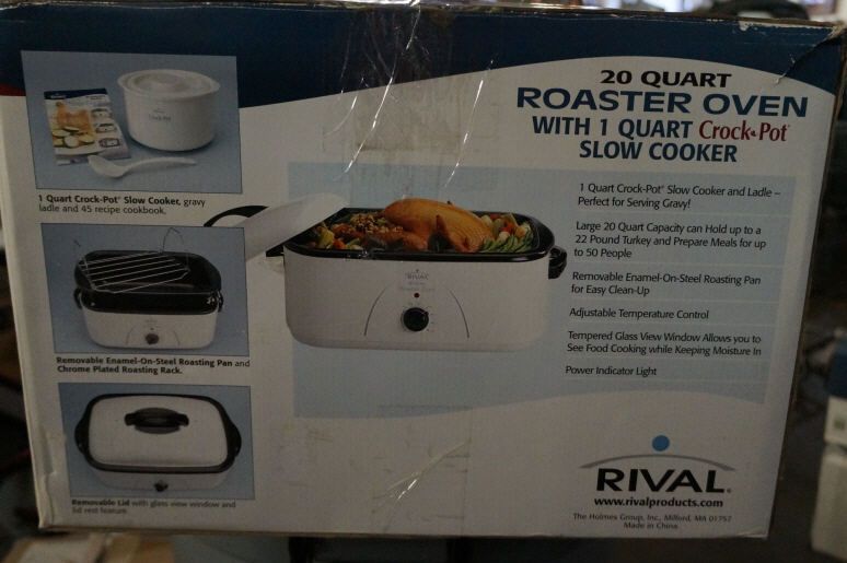 2 Electric Kitchen Appliances Rival 20 qt. Roaster ;with a 1 qt. crock ...