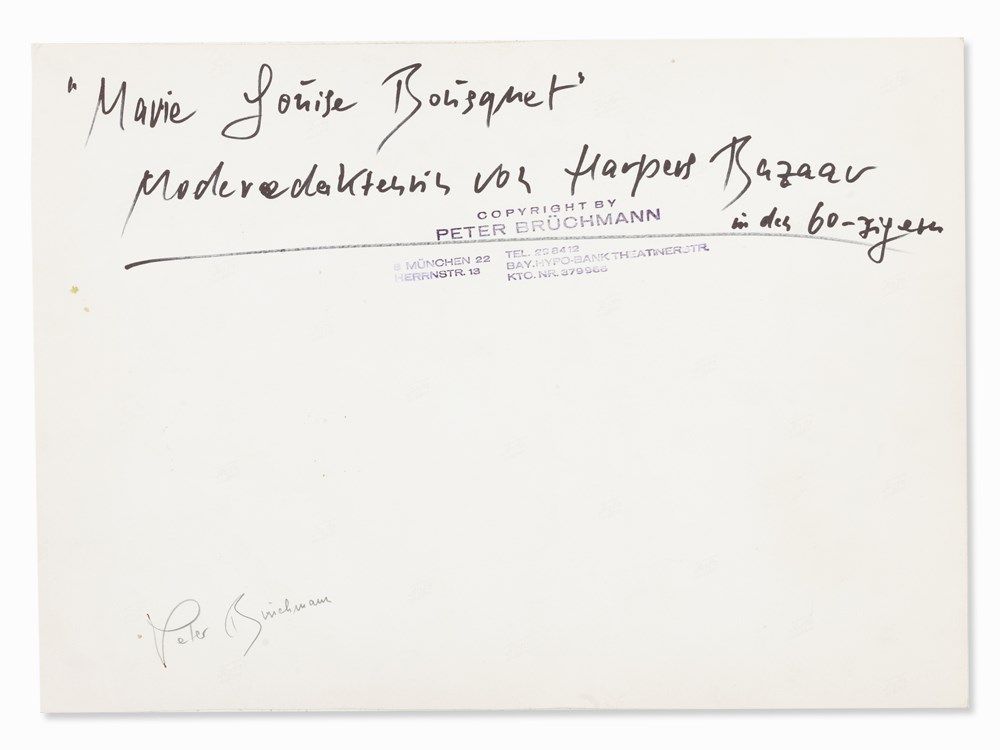 Peter Brüchmann (b. 1932), Marie Louise Bousquet, Signed, ´65