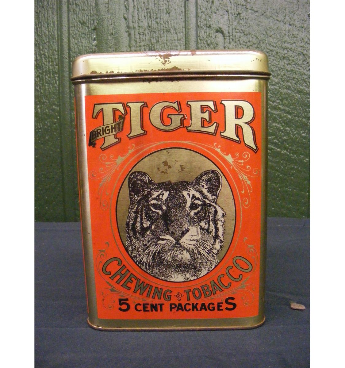 Vintage Tiger Chewing Tobacco Tin