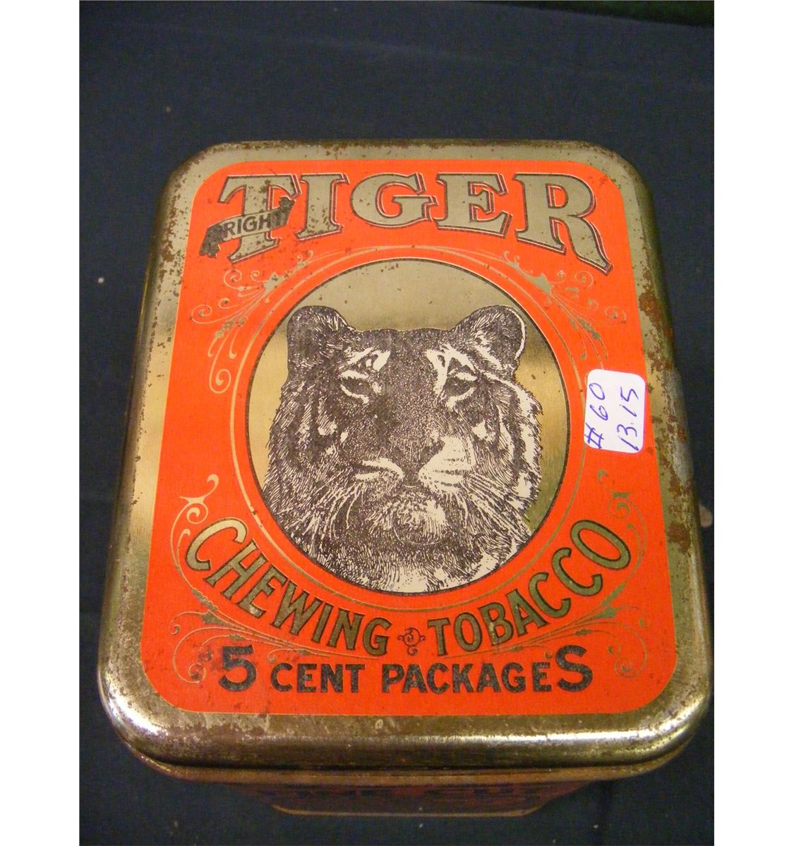 Vintage Tiger Chewing Tobacco Tin