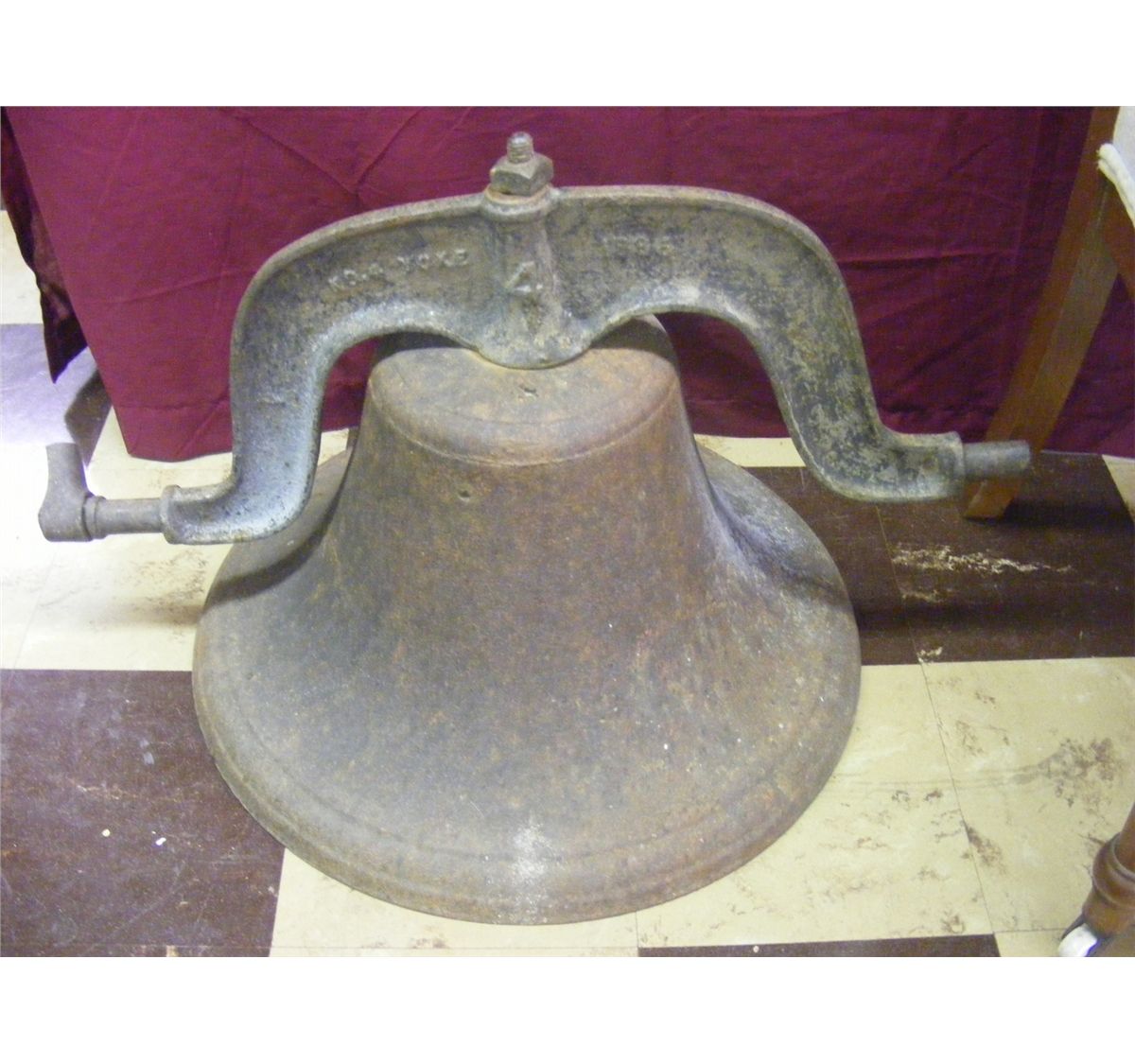 Antique Cast Iron Church/School Bell