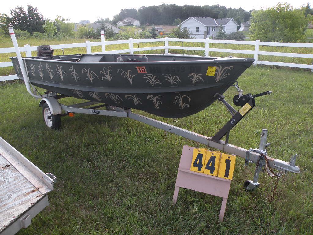 1978 Alumacraft boat w/1986 Balko trailer SN-ACBK5798M78