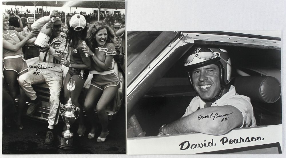 Lot of (2) David Pearson Signed Nascar 8x10 Photos (PA LOA)