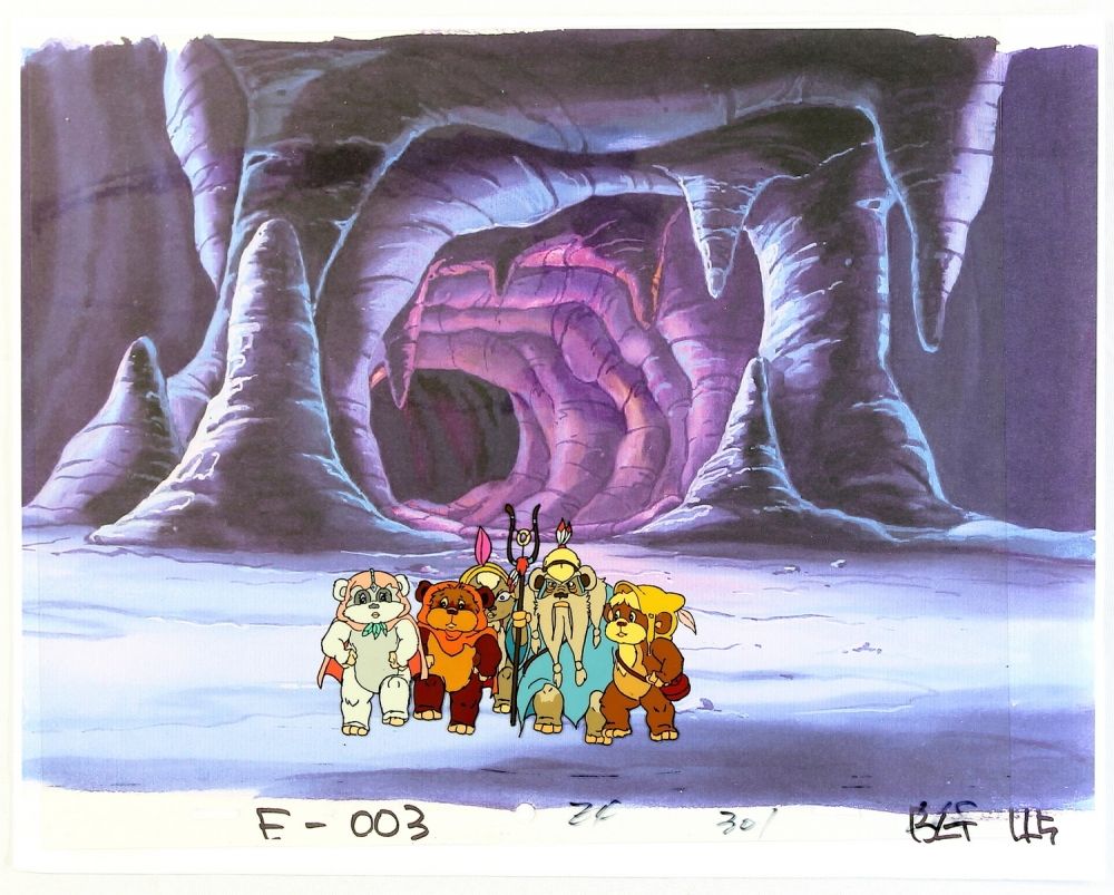 Star Wars: Ewoks Original Hand-Painted Animation Production Cel