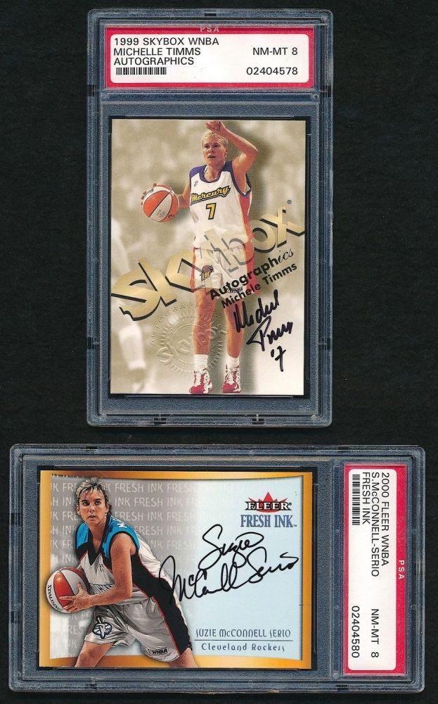 Lot of (2) WNBA Autograph Cards with 1999 Skybox WNBA Michelle Timms ...