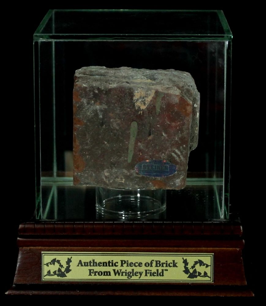 Authentic Brick From Wrigley Field with Display Case (Steiner COA)
