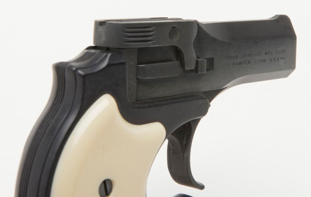 High Standard O/U derringer, .22 Magnum cal., 3-1/2” barrels, blue ...